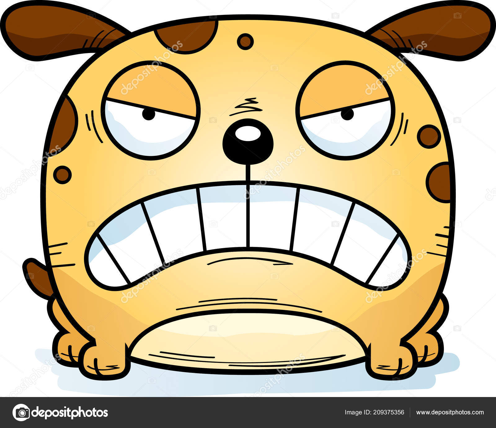 Una Ilustración Dibujos Animados Perro Que Parece Loco Vector de stock ...