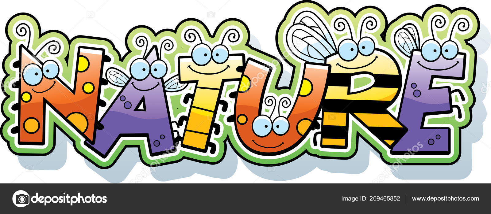 Cartoon Illustration Text Nature Bug Theme Stock Vector by ©cthoman ...