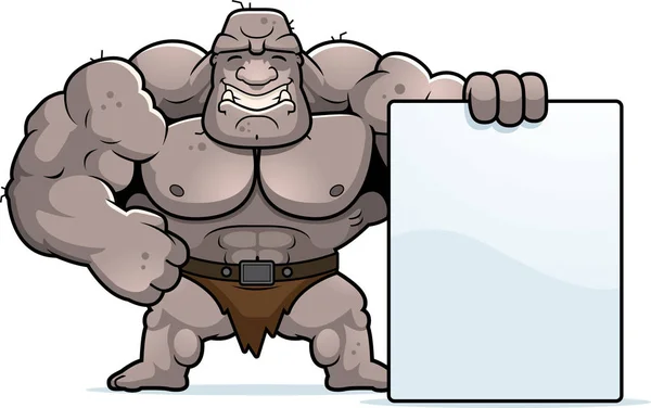Una Ilustración Dibujos Animados Ogro Que Parece Enojado Vector de ...