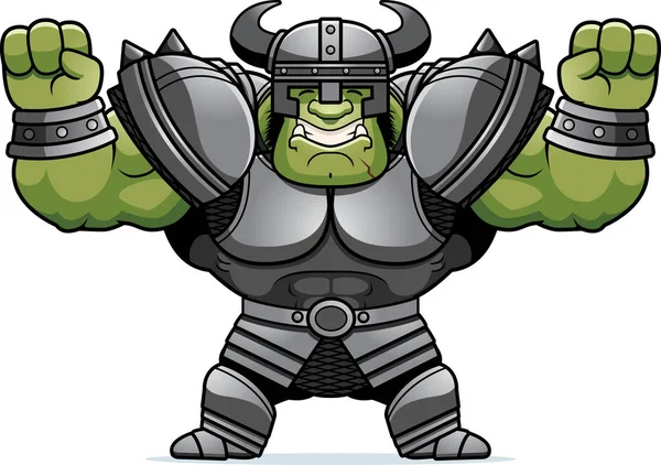 Una Ilustración Dibujos Animados Ogro Que Parece Enojado Vector de ...