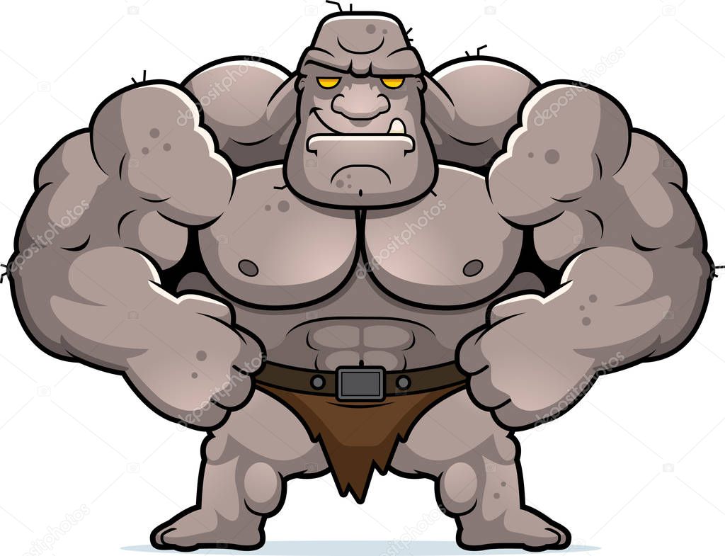 Una ilustración de dibujos animados de un ogro que parece confiado. 2022