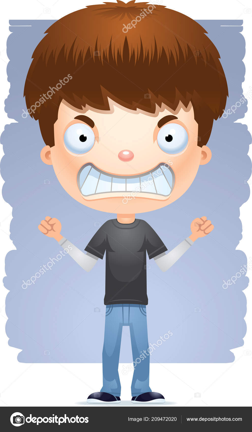 Mad Cartoon Boy Boy Mad Shouting Stock Illustrations – 518 Boy Mad