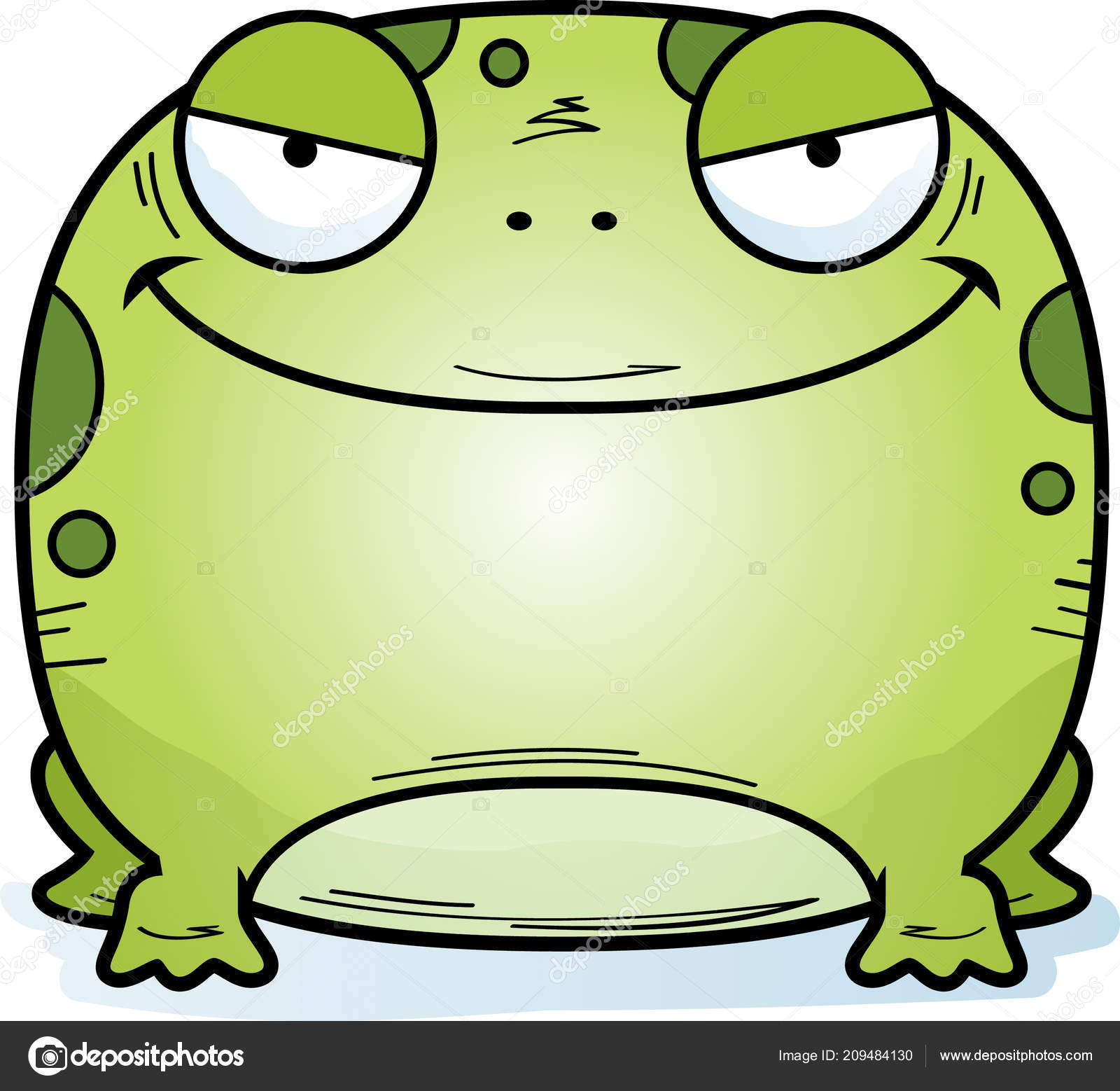 Cartoon Illustration Evil Looking Frog Stock Illustration by ©cthoman ...