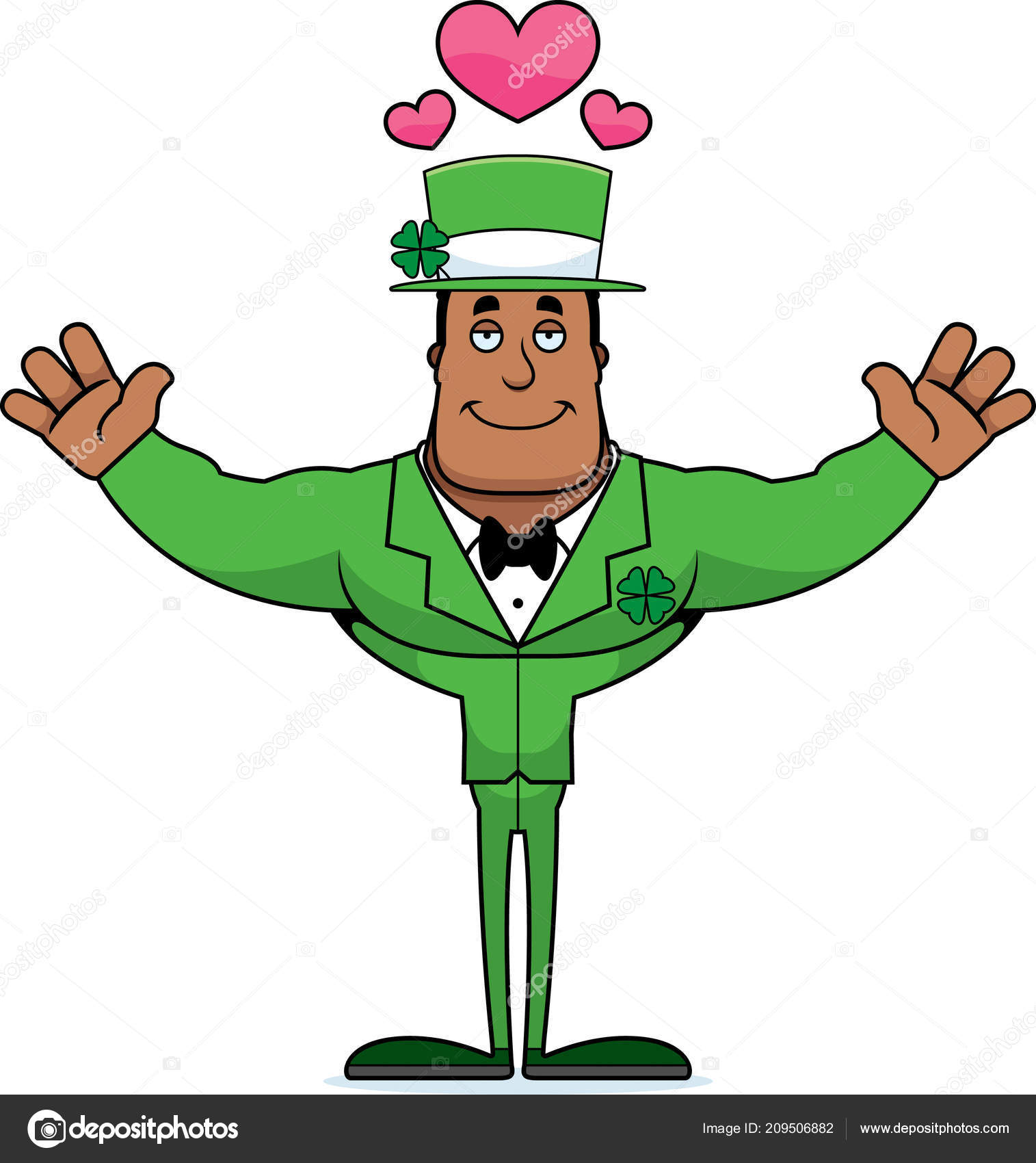 Cartoon Irish Man Ready Give Hug Stock Vector Image by ©cthoman #209506882