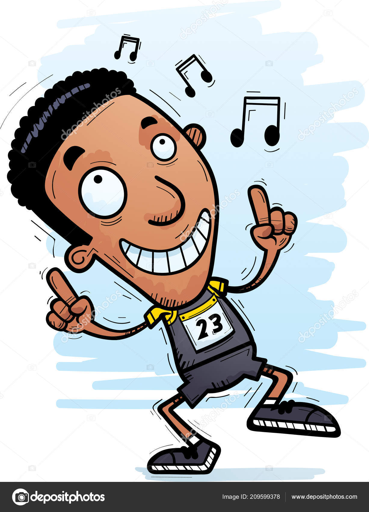 Kreslený Obrázek Černoch Atlet Tanec — Stock Vektor © cthoman #209599378