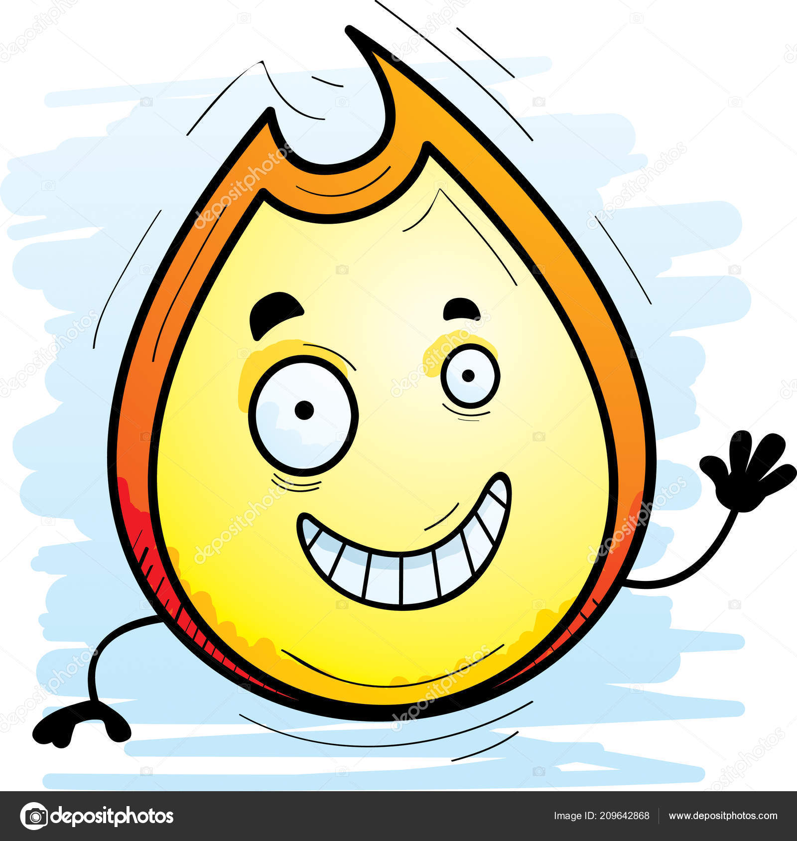 Cartoon Illustration Flame Waving Stock Vector by ©cthoman 209642868