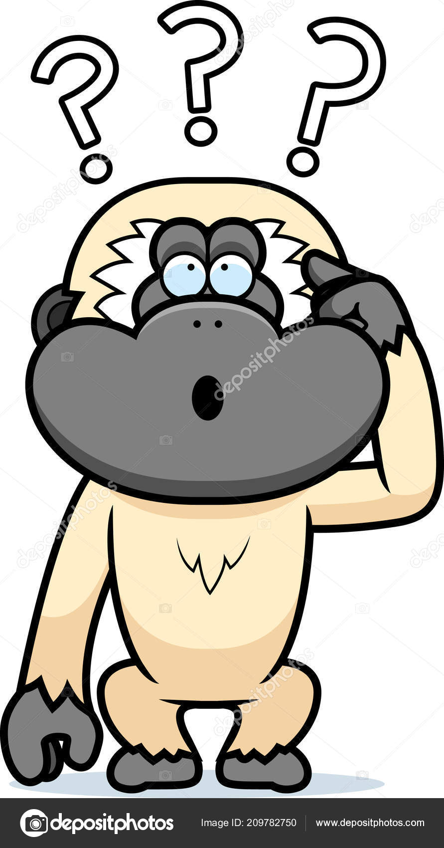Cartoon Illustration Stupid Gibbon Stock Vector Image by ©cthoman ...