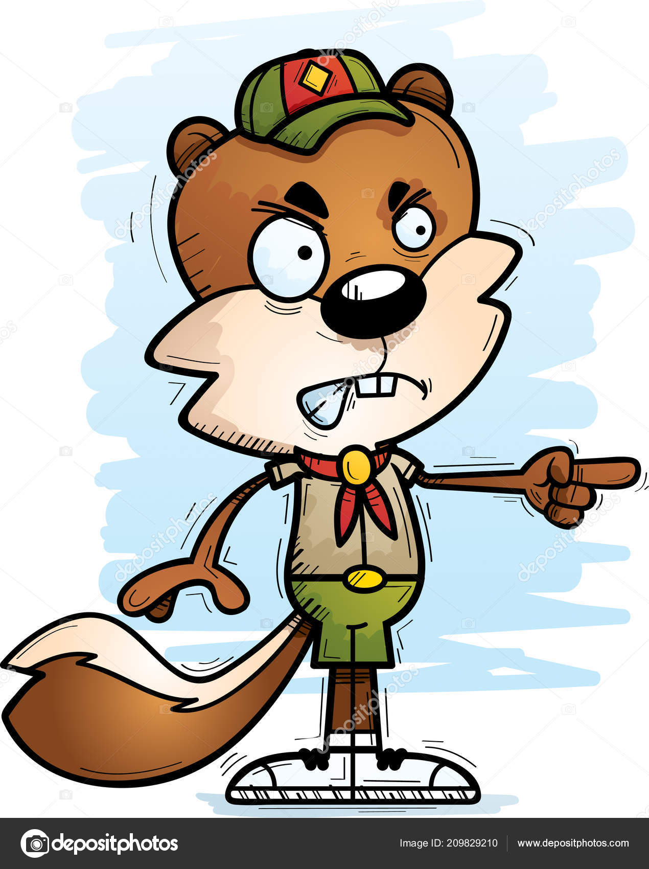 Mad Cartoon Squirrel