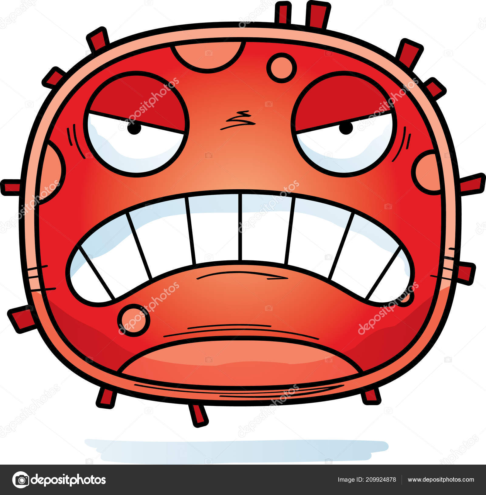 Image vectorielle Une Illustration Bande Dessinée D'un Globule Rouge ...