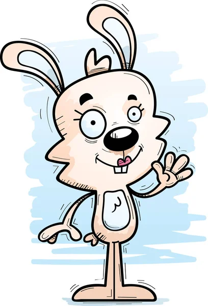 Smiling Rabbit Cartoon Character Training With Dumbbells — Stock Photo ...