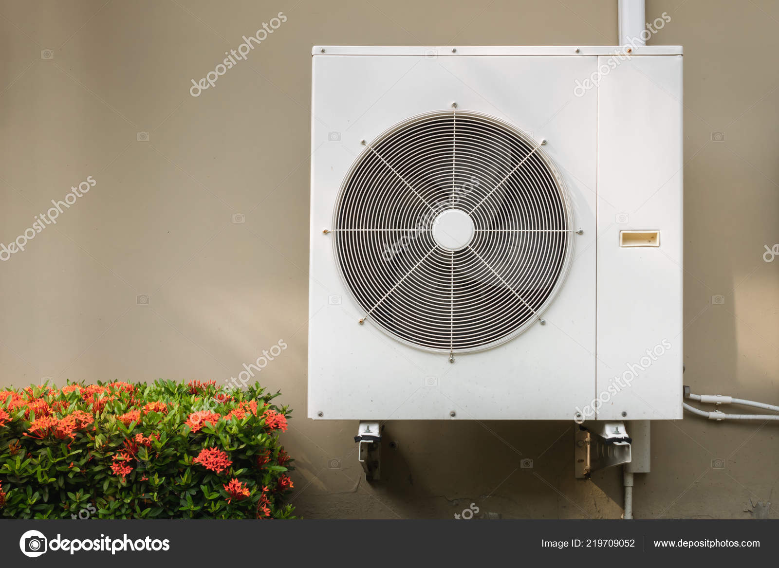 Compressor Air Conditioning System Installation Embedded Wall Building ...