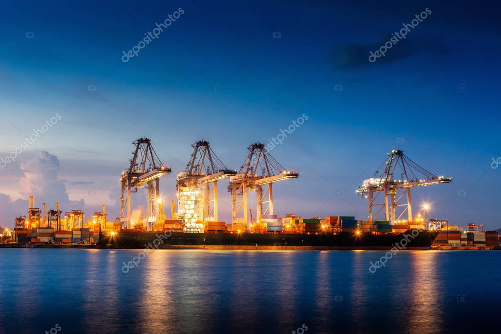 Transporte y logística de embarque terminal de muelle de carga ...