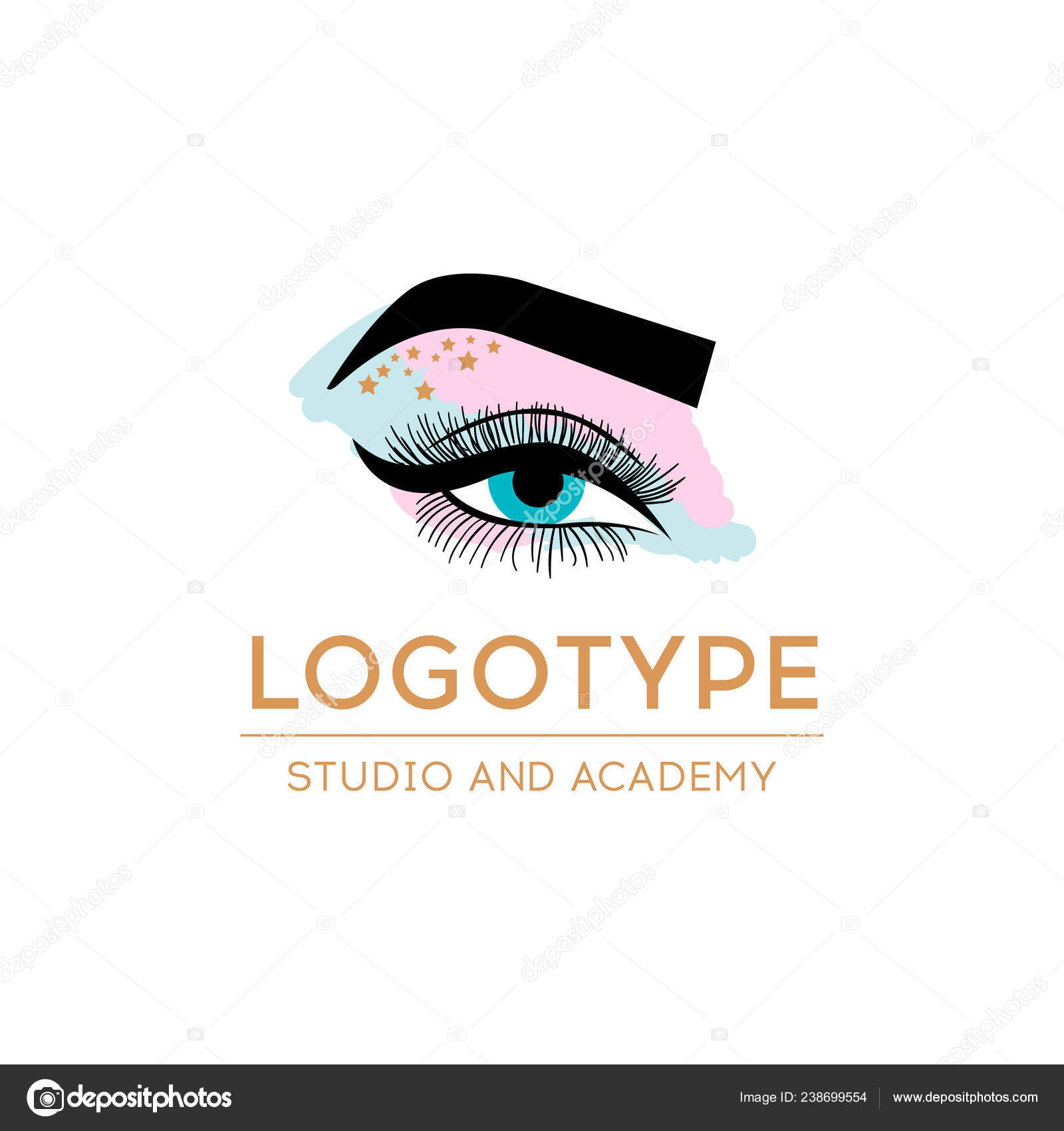 Graphic Design eyelash logo diamond logo feminine logo diy logo DIY ...