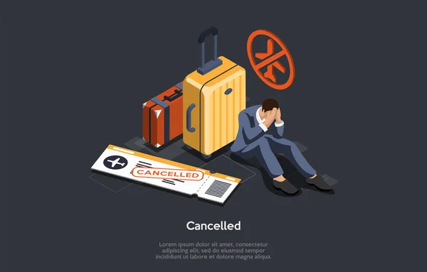 24 Flight cancelled cartoon Stock Illustrations | Depositphotos
