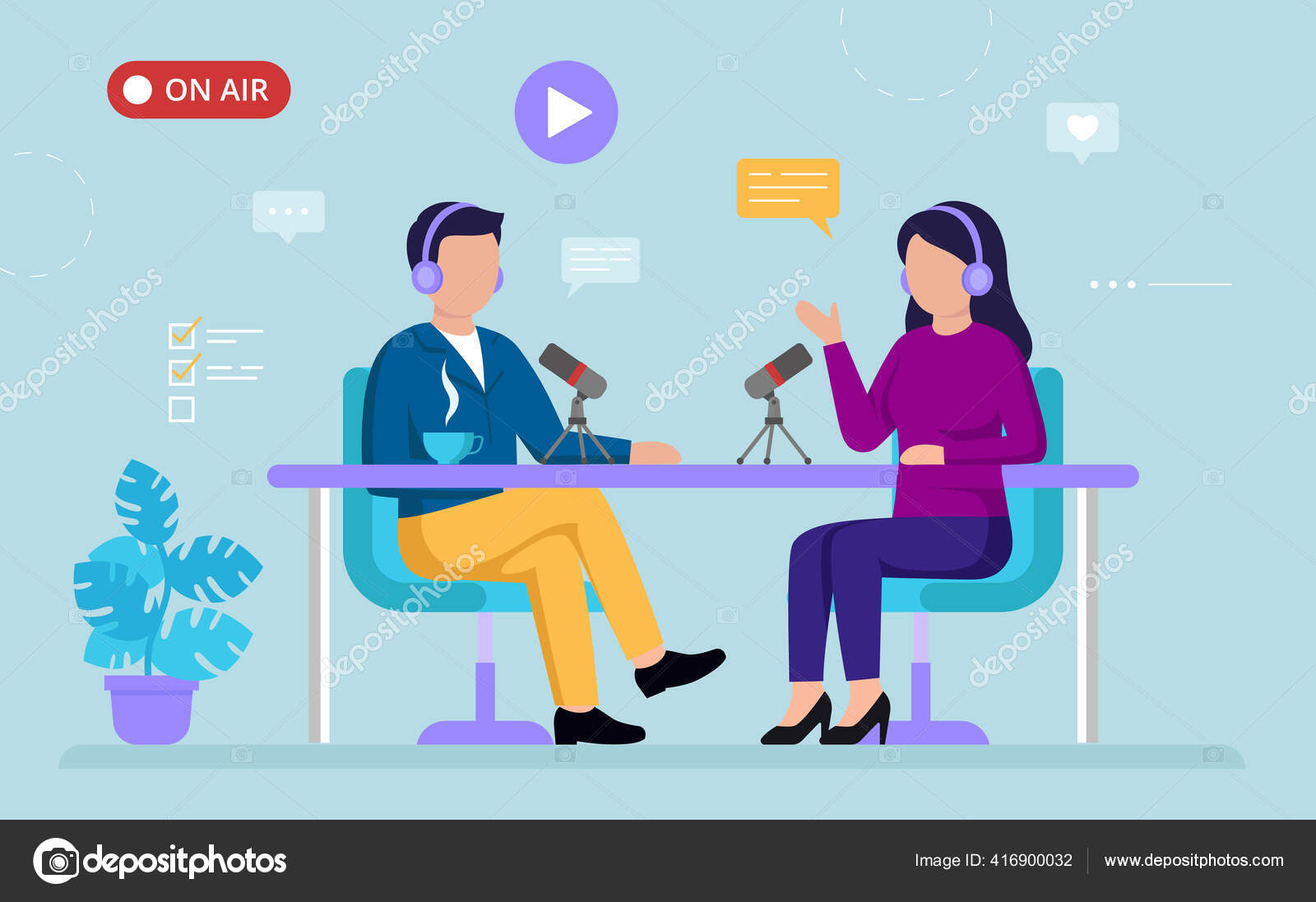 Radio, TV Or Internet Broadcasting, Live, On Air Personality Interview ...