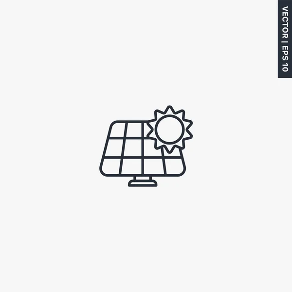 Solar Panel Linear Style Sign Mobile Concept Web Design Symbol Stock ...
