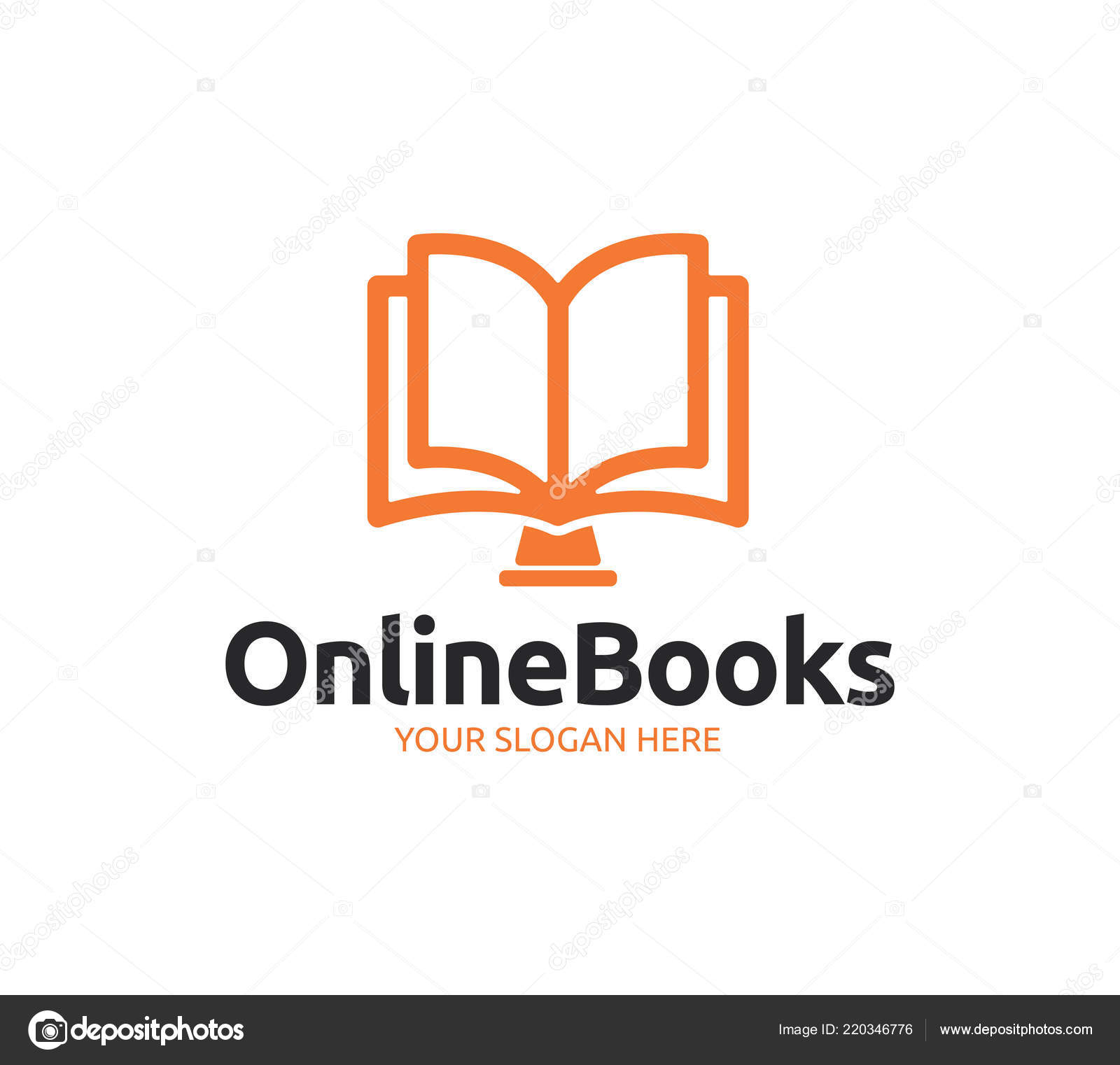 Online Book Logo Template Stock Vector Image by ©ft-studio #220346776