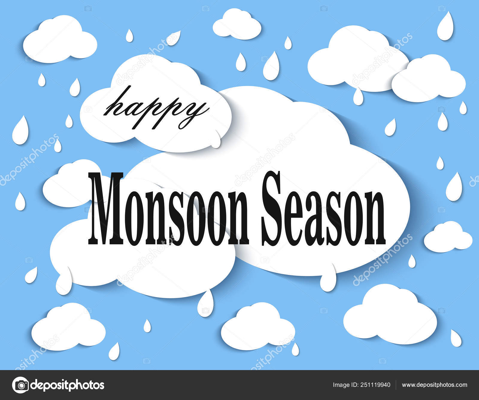 Happy Monsoon Season Cards ⬇ Vector Image by © Olga_larionova_11 ...