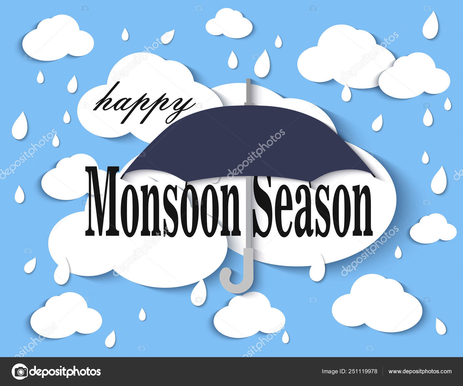 Happy Monsoon Season Cards Stock Vector Image by ©Olga_larionova_11 ...