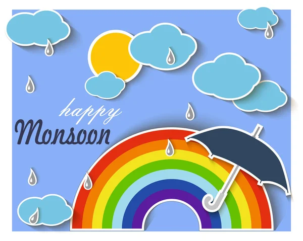 Happy Monsoon Season Cards ⬇ Vector Image by © Olga_larionova_11 ...