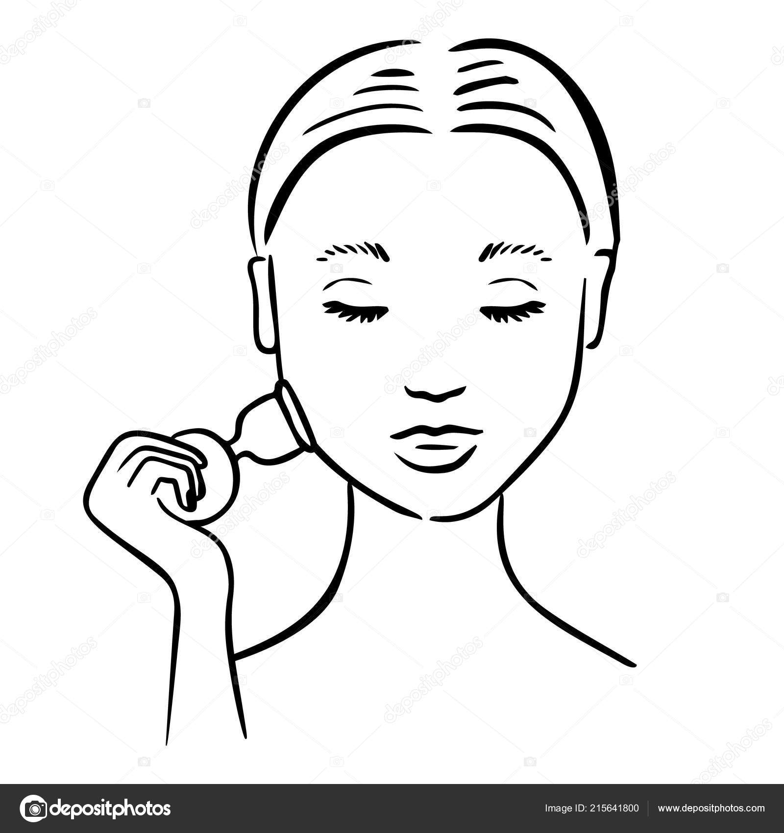 Facial Cupping Massage Woman Facial Cup Vector Illustration Stock ... Facial Cupping Massage Woman Facial Cup Vector Illustration Stock ...