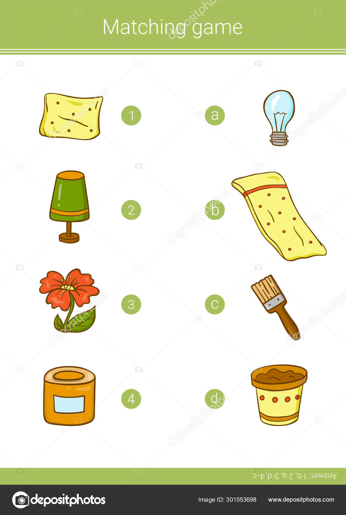 Vector matching game. Stock Vector Image by ©NinaFedorova #301553698