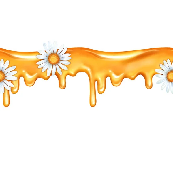 Seamless dripping honey pattern Stock Photo by ©Gribanessa 295651572