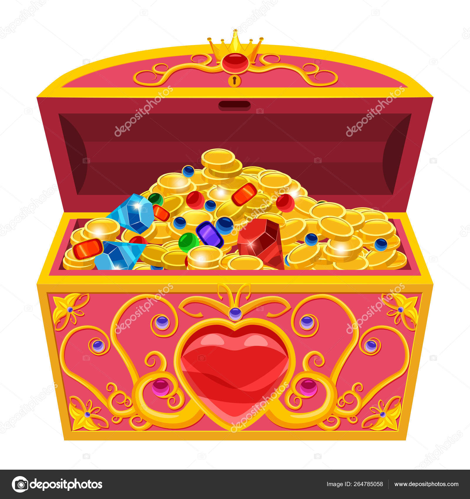 Red Treasure Chest Clipart