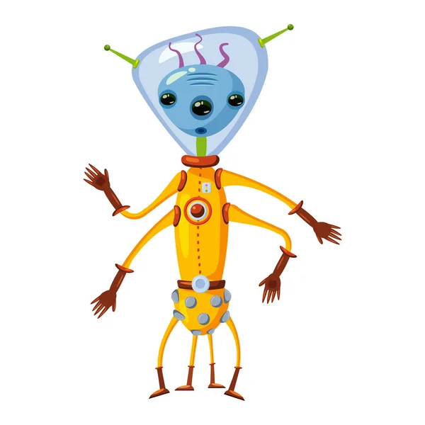 Funny alien with four legs — Stock Vector © IvanNikulin #87670154