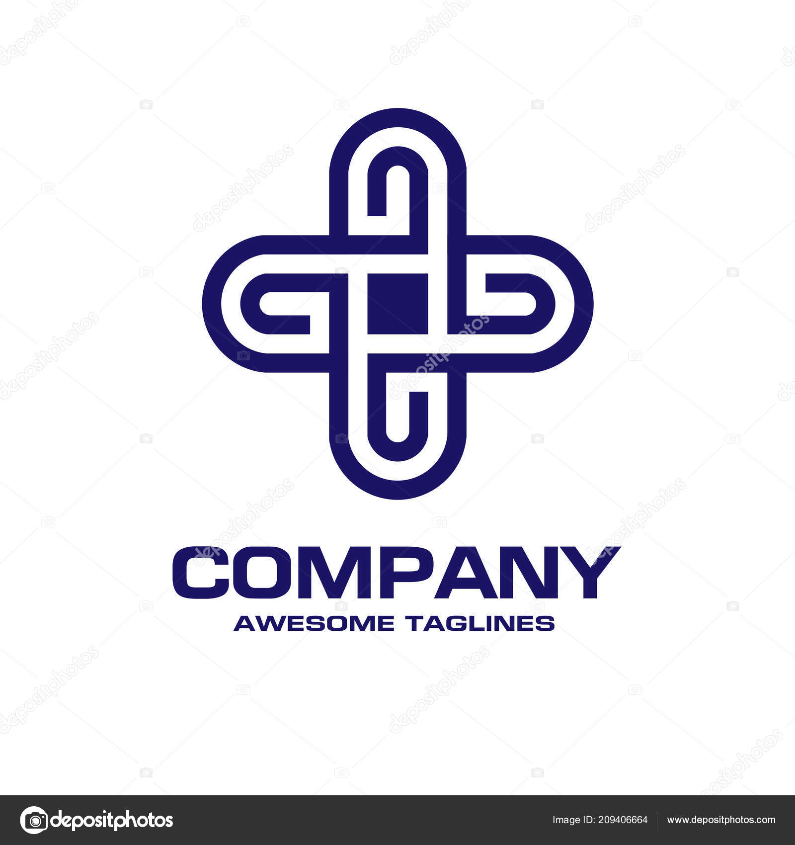 Letter Cross Logo Icon Design Template Elements Stock Vector Image by ...