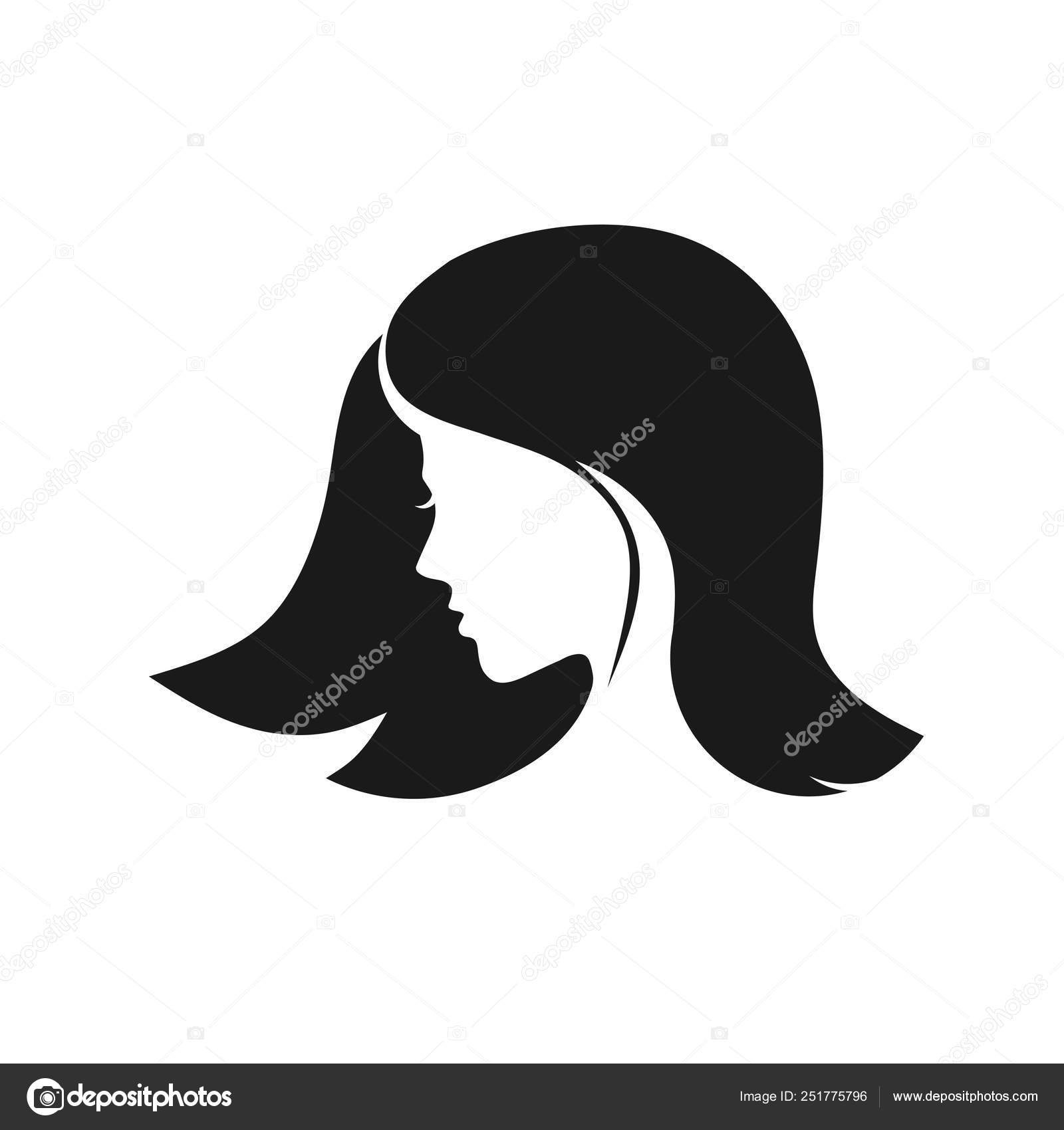 Beauty Care Hair Style Logo Black Color Vector Stock Vector Image by ...