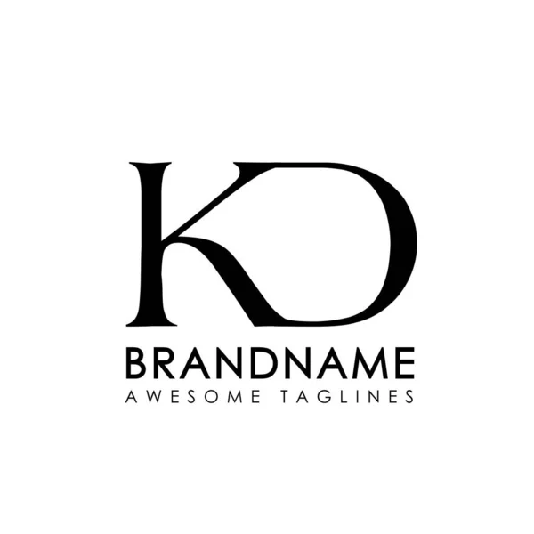 letras iniciales simples creativas estilo monograma del logotipo de KD 2024