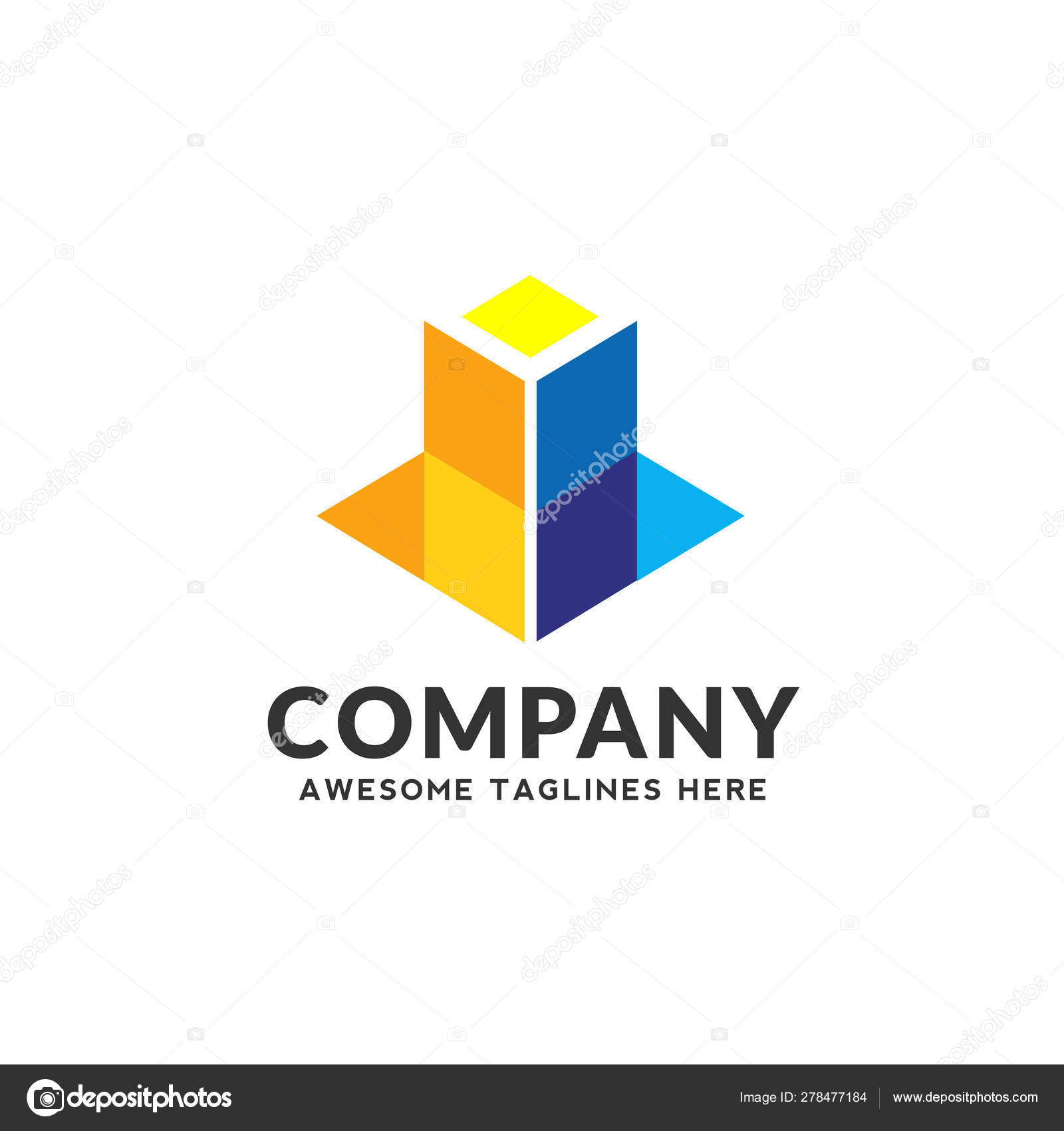 Building Construction Color Logo Vector Stock Vector Image by ...