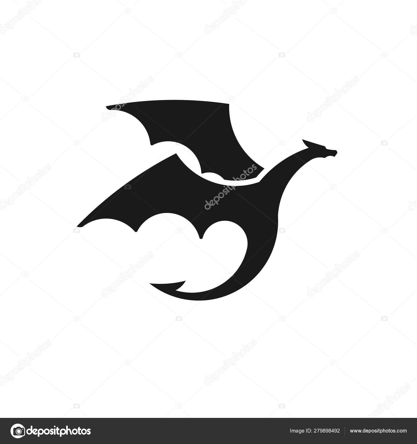Simple Dragons Black And White