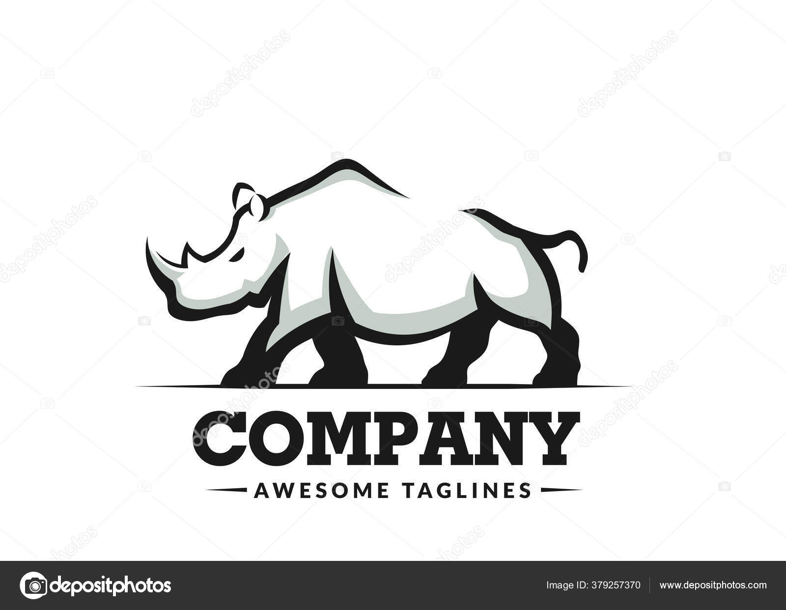 Neushoorn Hoofd Silhouet Vector
