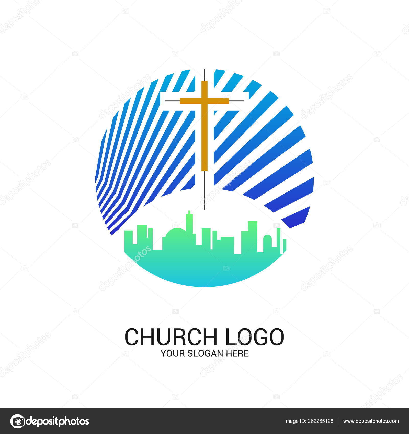 Church Logo Christian Symbols Cross Savior Jesus Christ Geometric ...