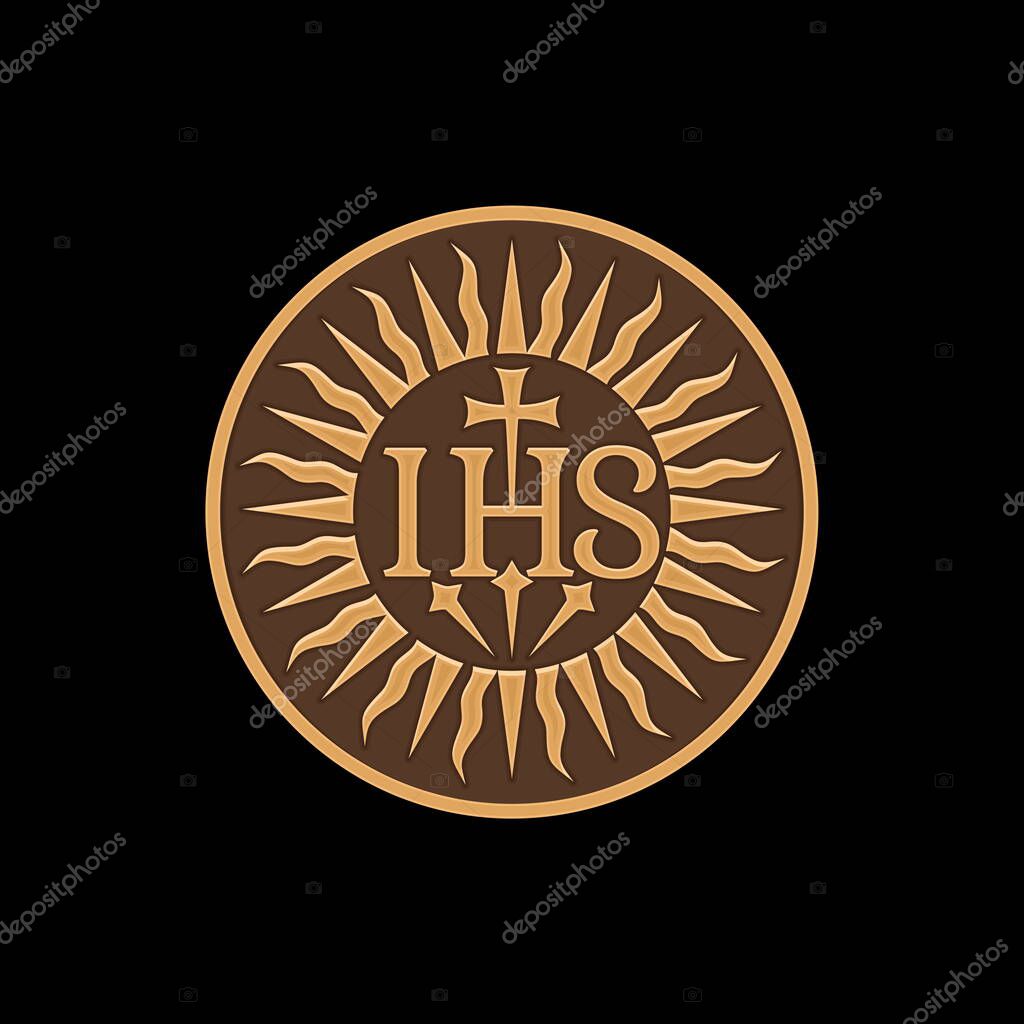 Símbolos cristianos. Ilustración de la Orden Jesuita. La Compañía de ...