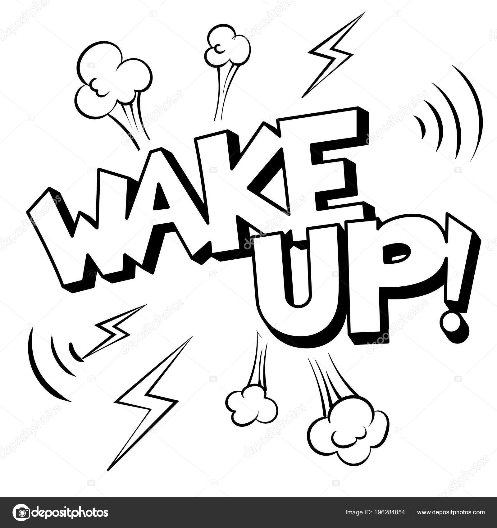 Wake Up Clipart Black And White