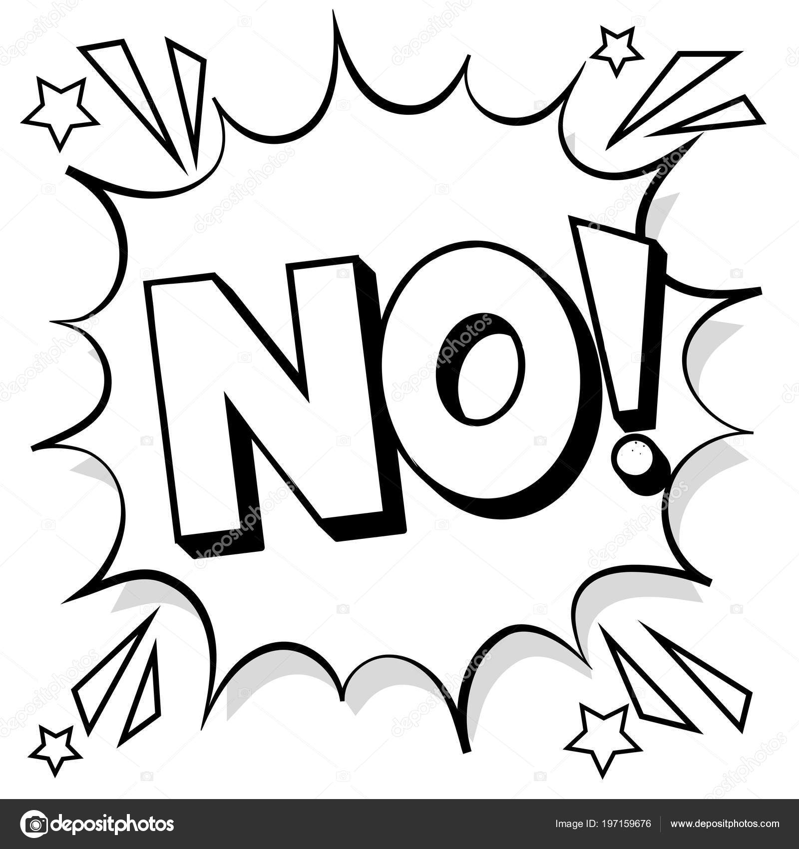 No word comic book coloring vector illustration Stock Vector Image by ...