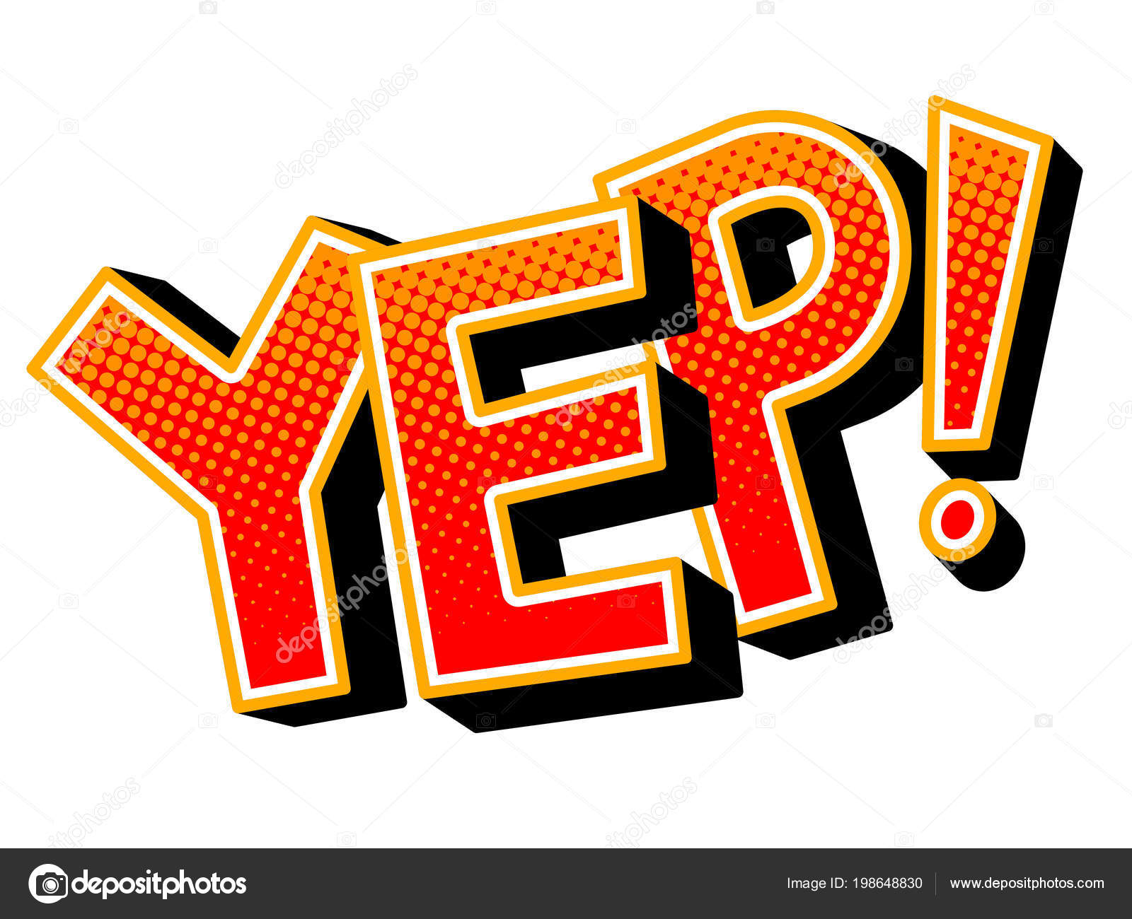 Yep word comic book pop art vector illustration Stock Vector by ...