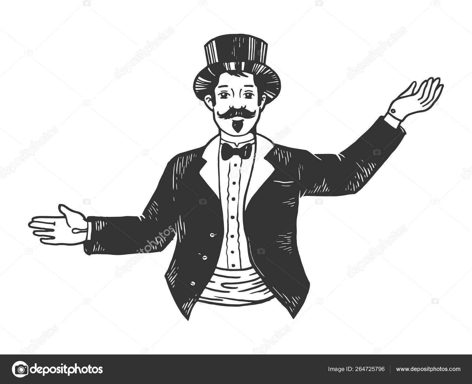 Circus Ringmaster Hat Clipart Outline