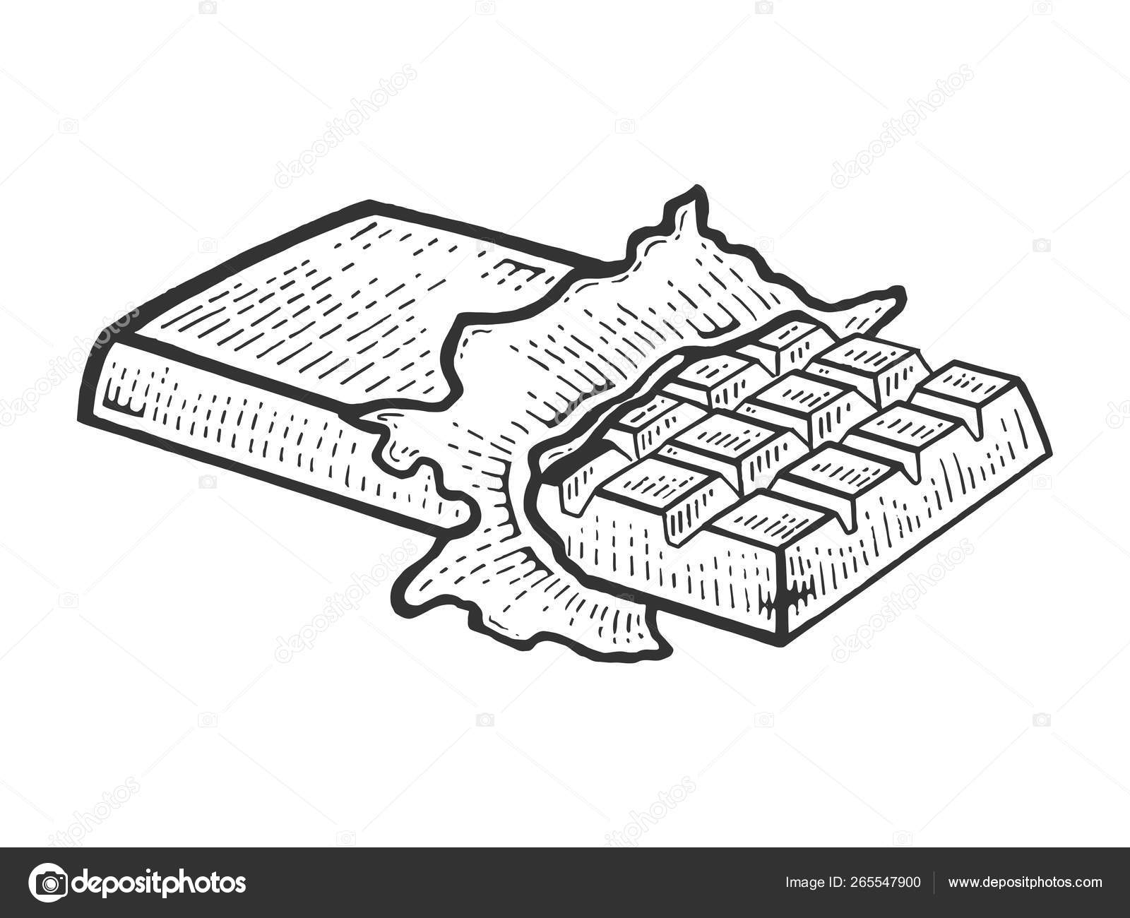 How To Draw Candy Bar Chocolate Bar Drawing Clipart