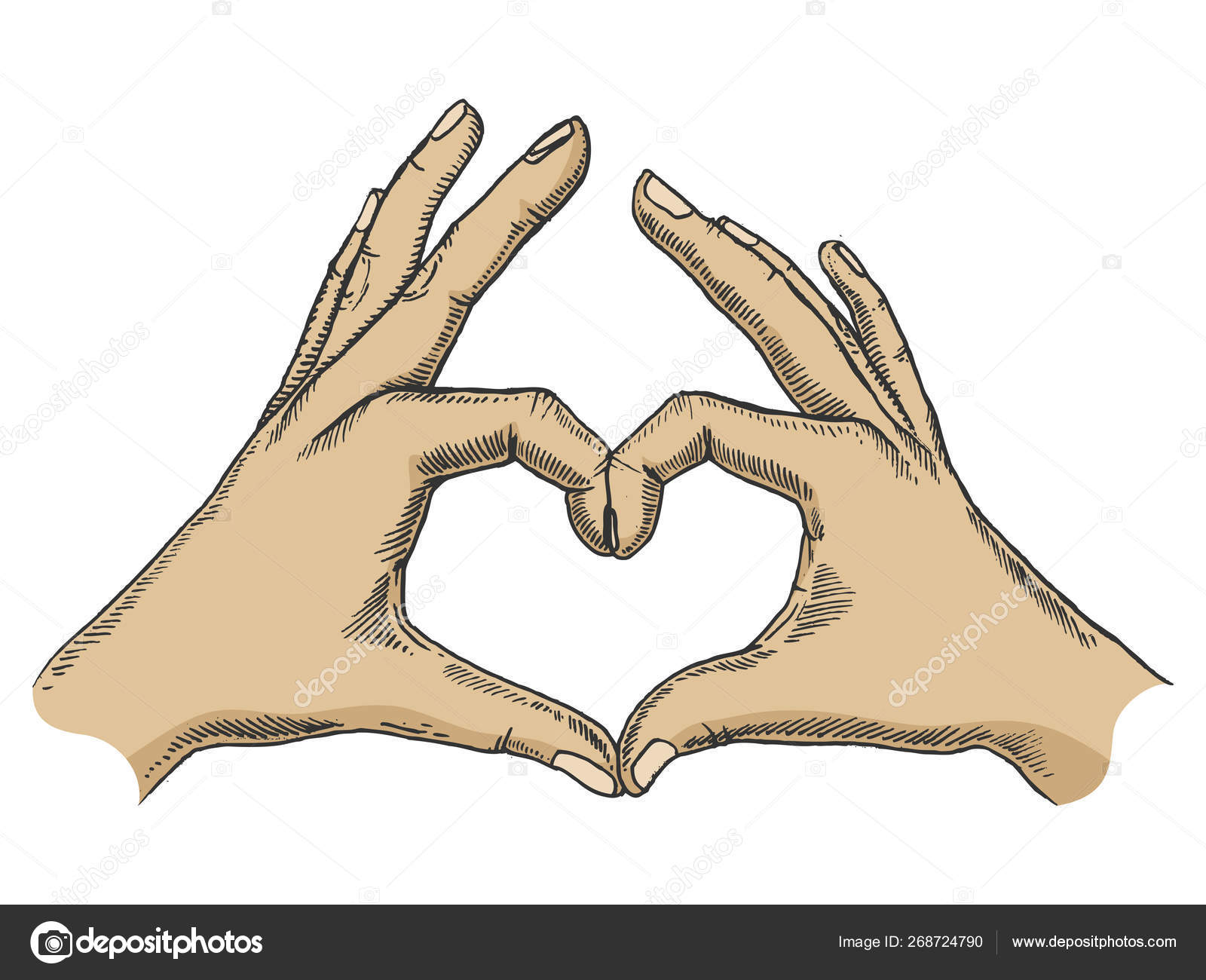 Hjertetegn Med Fingrene