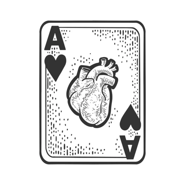 Card sharp cheater with ace card in the sleeve sketch engraving vector ...