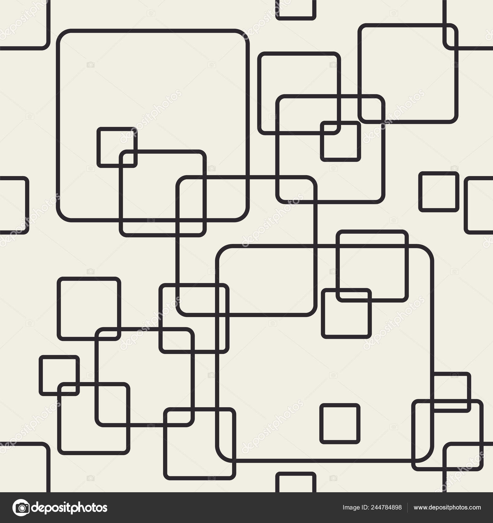 Line Squares Shapes Vector Decorative Polygons Contour Mesh Simple ...