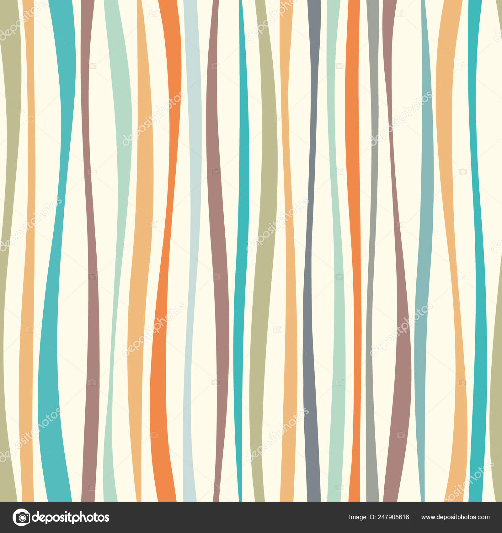 Colorful Undulated Shapes Vector Structure Endless Wallpaper Pastel ...