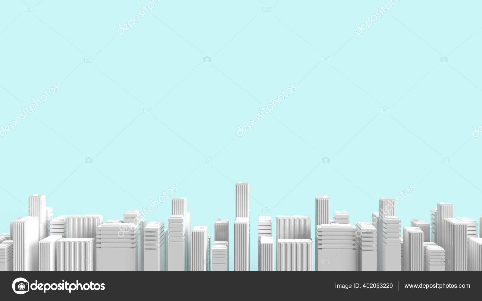 Building Blue Background Property Content Rendering — Stock Photo ...