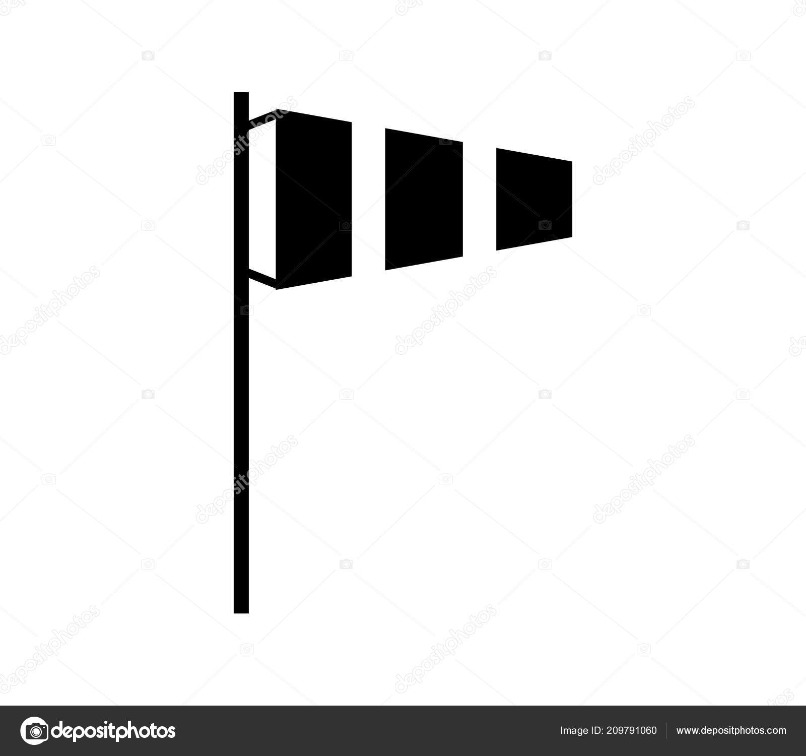 Wind Flag Icon White Background — Stock Vector © marcotrapani #209791060