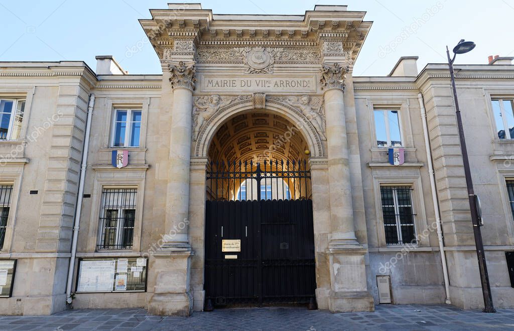El ayuntamiento del distrito 7 de París. El arrondissement, llamado ...