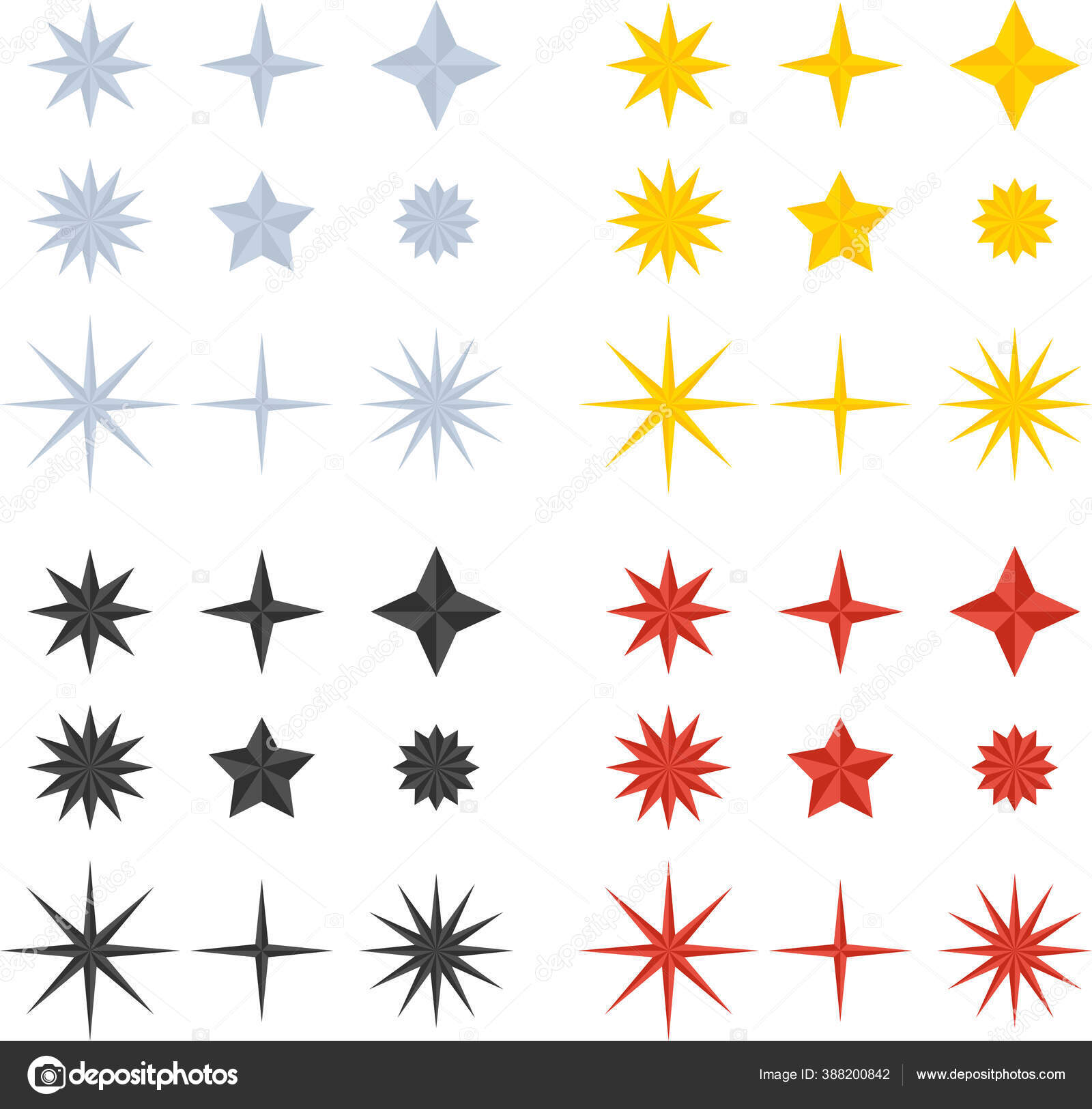 Flat vector firework star for festive background. Stock Vector by ...